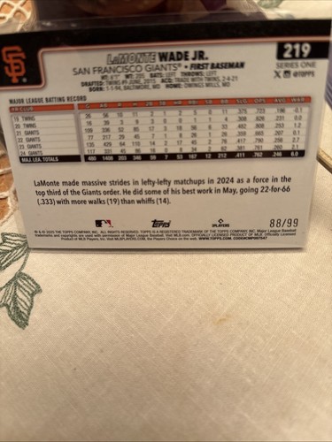 2025 Topps Baseball Series 1 #219 Lamonte Wade Jr. GREEN Foil San ...