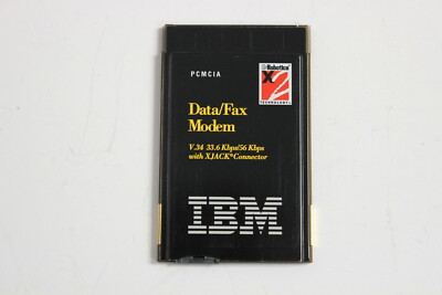 IBM 04K0054 PCMCIA DATA/FAX MODEM V.34 33.6 KBPS/56 KBPS WITH XJACK ...