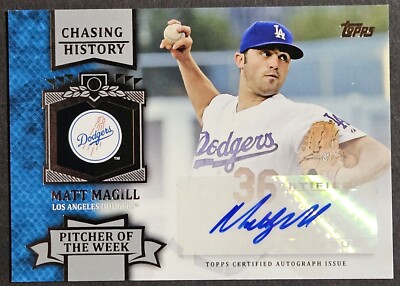 2013 Topps Update Chasing History Matt Magill Autograph #CHA-MM Rookie ...