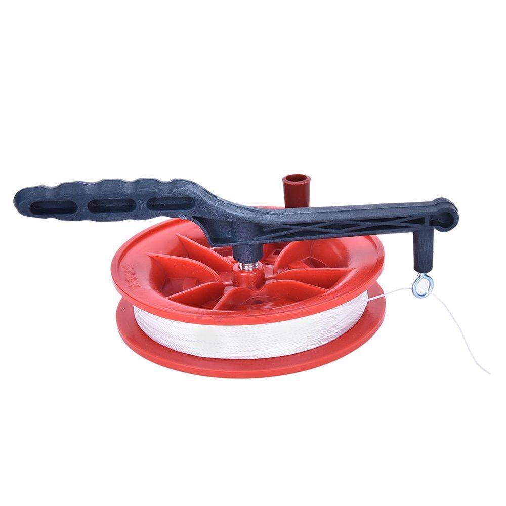 Child Outdoor Red Twisted Line Handle 100M Wheel Winder Kite String | eBay