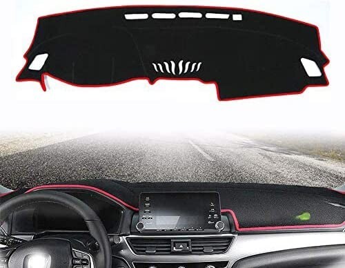 Red Trim Dashboard Mat Protector Sun Shield Pad Carpet Fits 18-22 ...