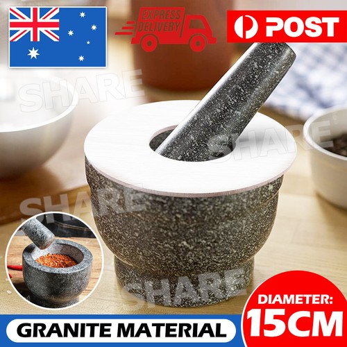 Solid Stone Food Preparation Unpolished Granite Spice Herb Grinder ...