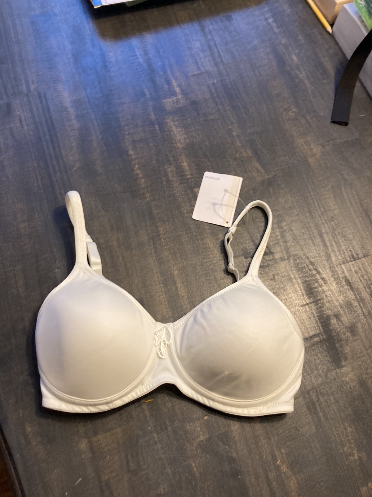 Amoena Bra 32B Lara SB Mastectomy Padded Wirefree Breast Pocket 0752 ...