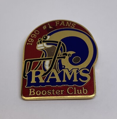 Los Angeles LA Rams Booster Club 1990 NFL Football #1 Fans Lapel Pin ...