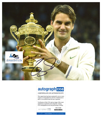 ROGER FEDERER AUTOGRAPH SIGNED 8x10 PHOTO TENNIS US OPEN FRENCH OPEN ...