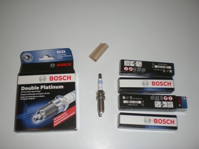 Set of 4 Bosch Double Platinum 8121 Car Truck Auto Spark Plugs ...