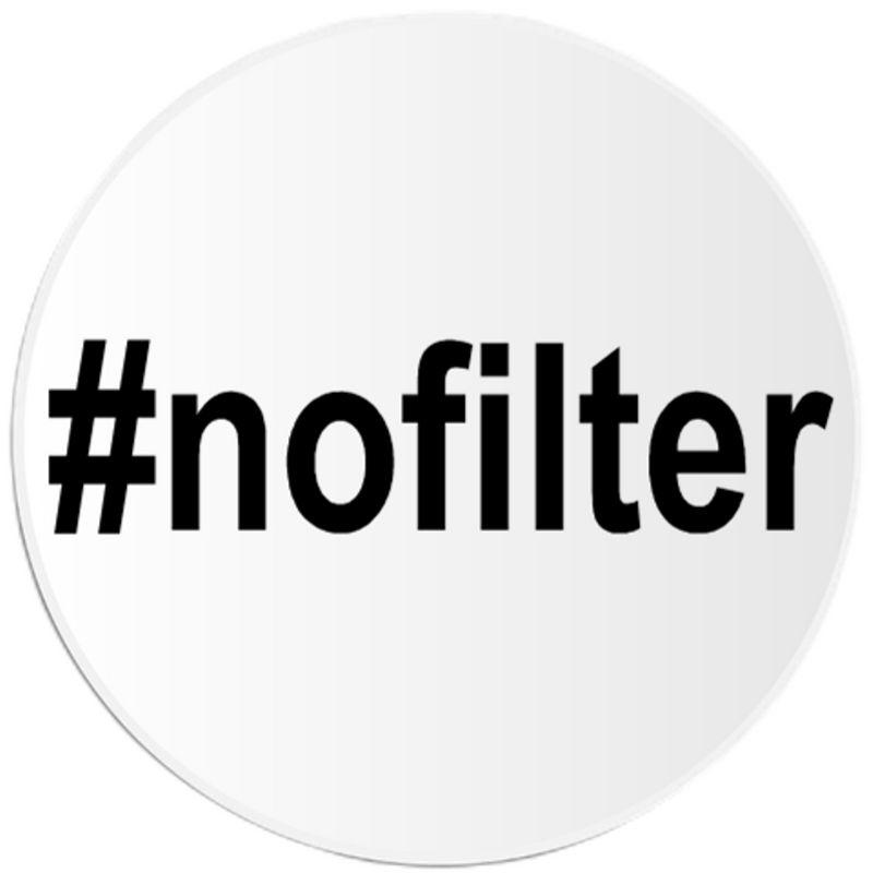 #nofilter - 100 Pack Circle Stickers 3 Inch - Hashtag No Filter | eBay