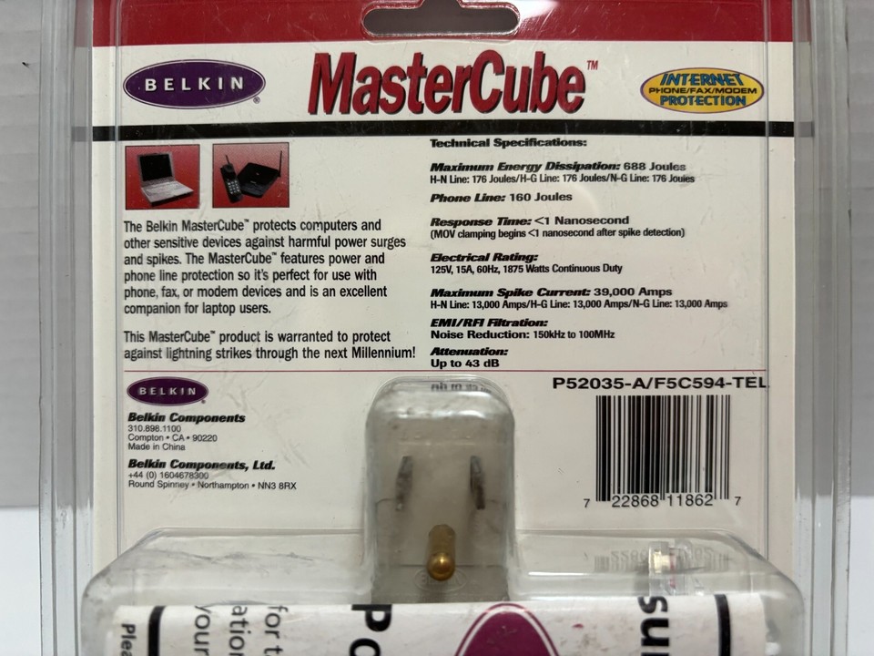 Belkin (F5C594-TEL) 688 Joules MasterCube Phone Line Protection **BRAND NEW** | eBay