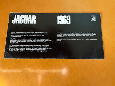 1969 Model Year Jaguar Sales Brochure | eBay