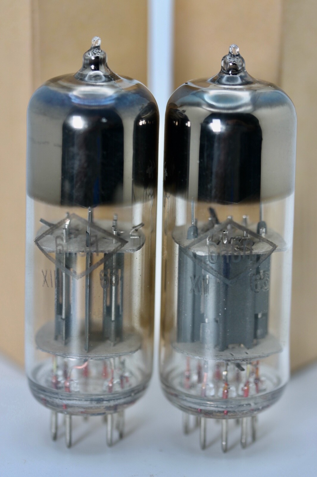 6N6P 6H6N SQUARE-GETTERS 1960 RARE SOVIET "OTK" FOTON MATCHED PAIR GOLD ...