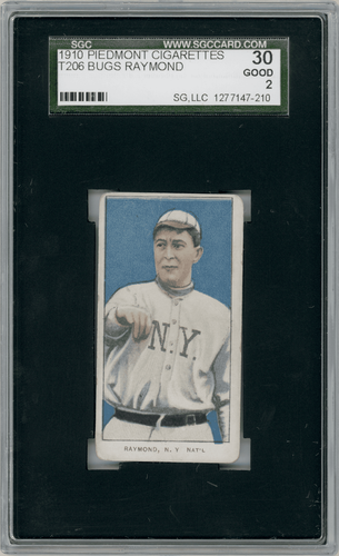 1910 T206 Bugs Raymond Piedmont 350 SGC 2 | eBay