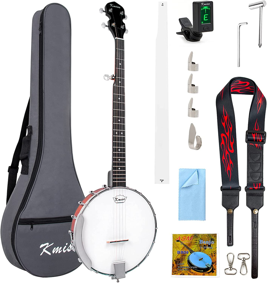 5 String Banjo,Professional Two-Way Truss Rod Open Back Banjos Starter ...