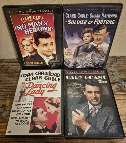 Lot of 4 DVDs 5 classic films Cary Grant Clark Gable Susan Hayward Joan ...