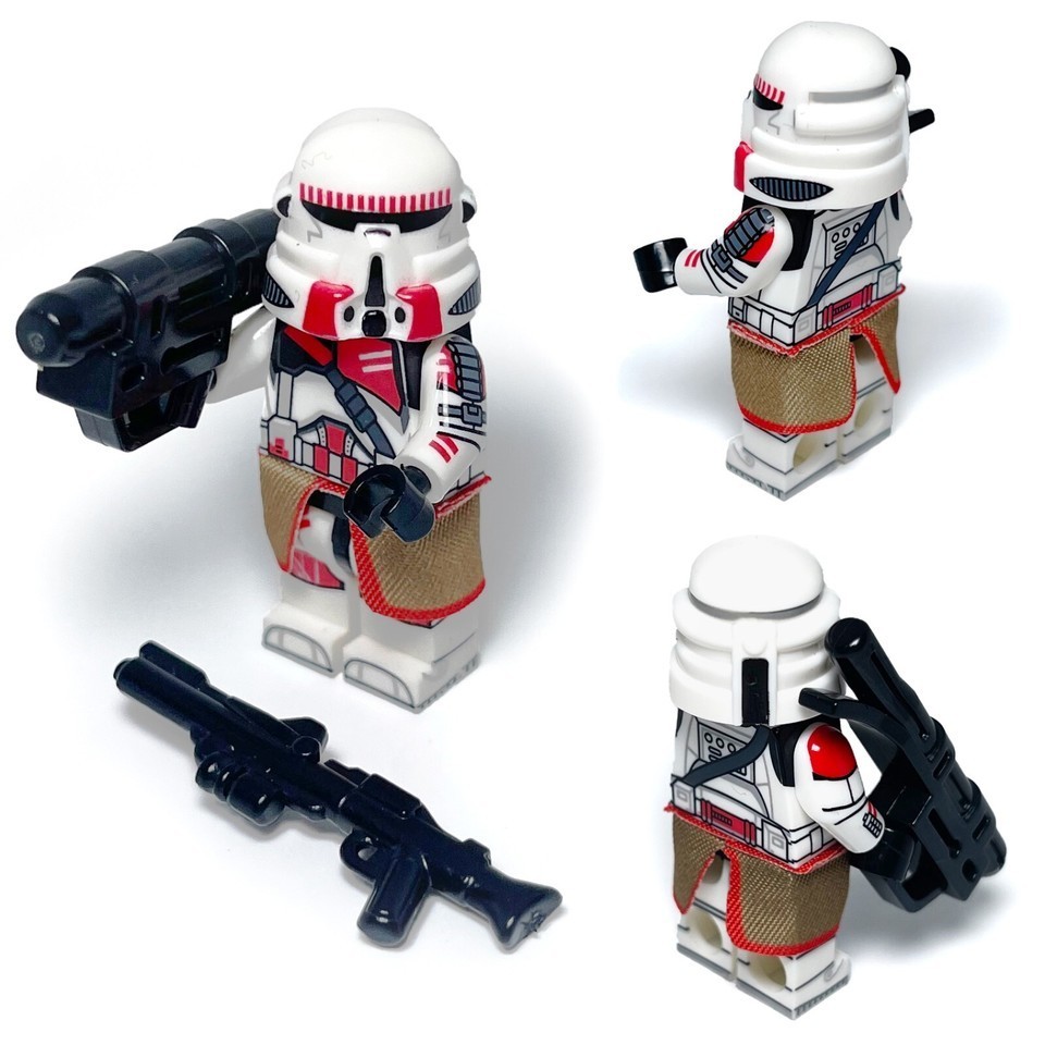 Coruscant Airborne Custom Minifigures Clone Paratroopers Red Shock ...