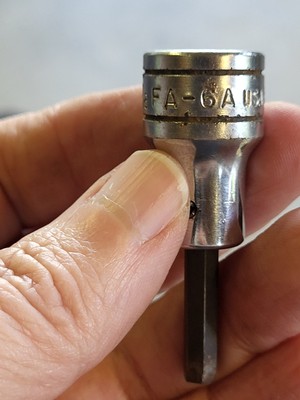 Snap On Tools FA6A 3/8 Dr SAE 3/16 Standard Hex Bit Socket Driver USA 4 ...