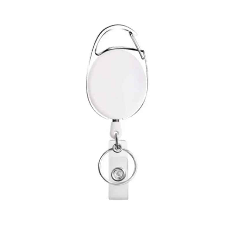 Retractable Key Chain ID Card Fob Belt Clip Lanyard Extendable | eBay UK