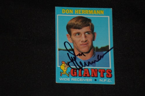 DON HERRMANN 1971 TOPPS SIGNED AUTOGRAPHED CARD #222 NEW YORK GIANTS | eBay