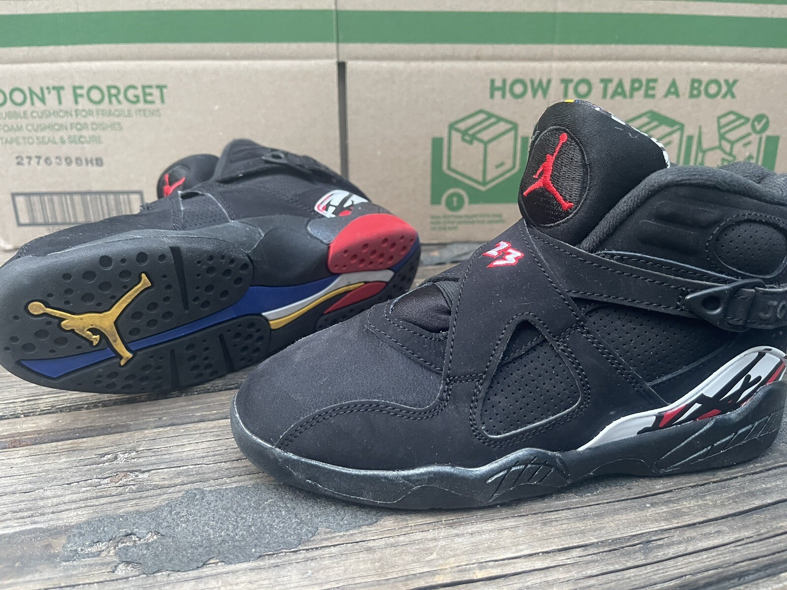 Nike Air Jordan 8 Playoffs Kids 2y Black 305369-062