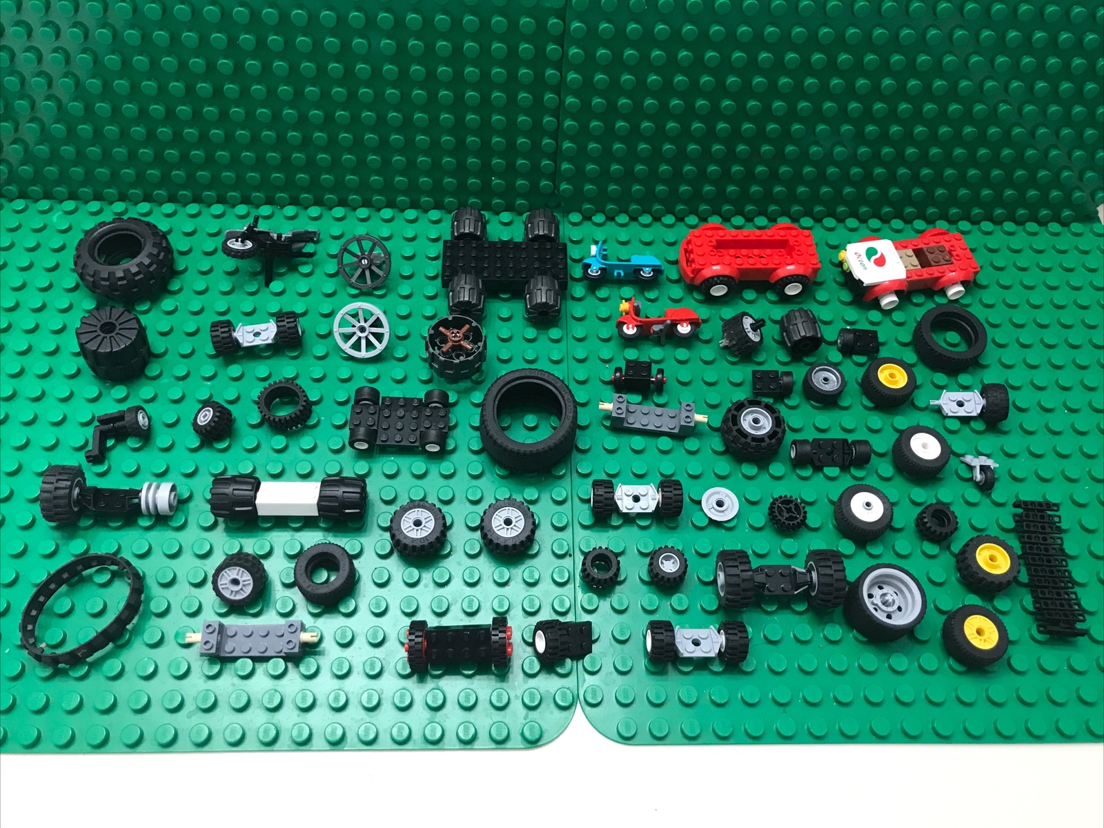 Lego Lot of Technic Wheels Axels & Tires Assembly 50 pcs Various Sizes ...