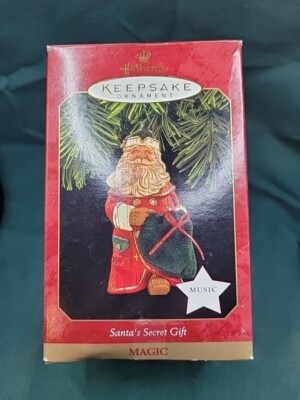 Hallmark Keepsake Santa's Secret Gift Magic Music Ornament 1997 ...