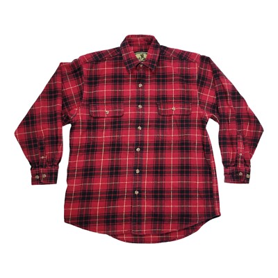 Field and Stream Flannel Shirt Jacket Shacket Plaid Men's Size M Red | eBay