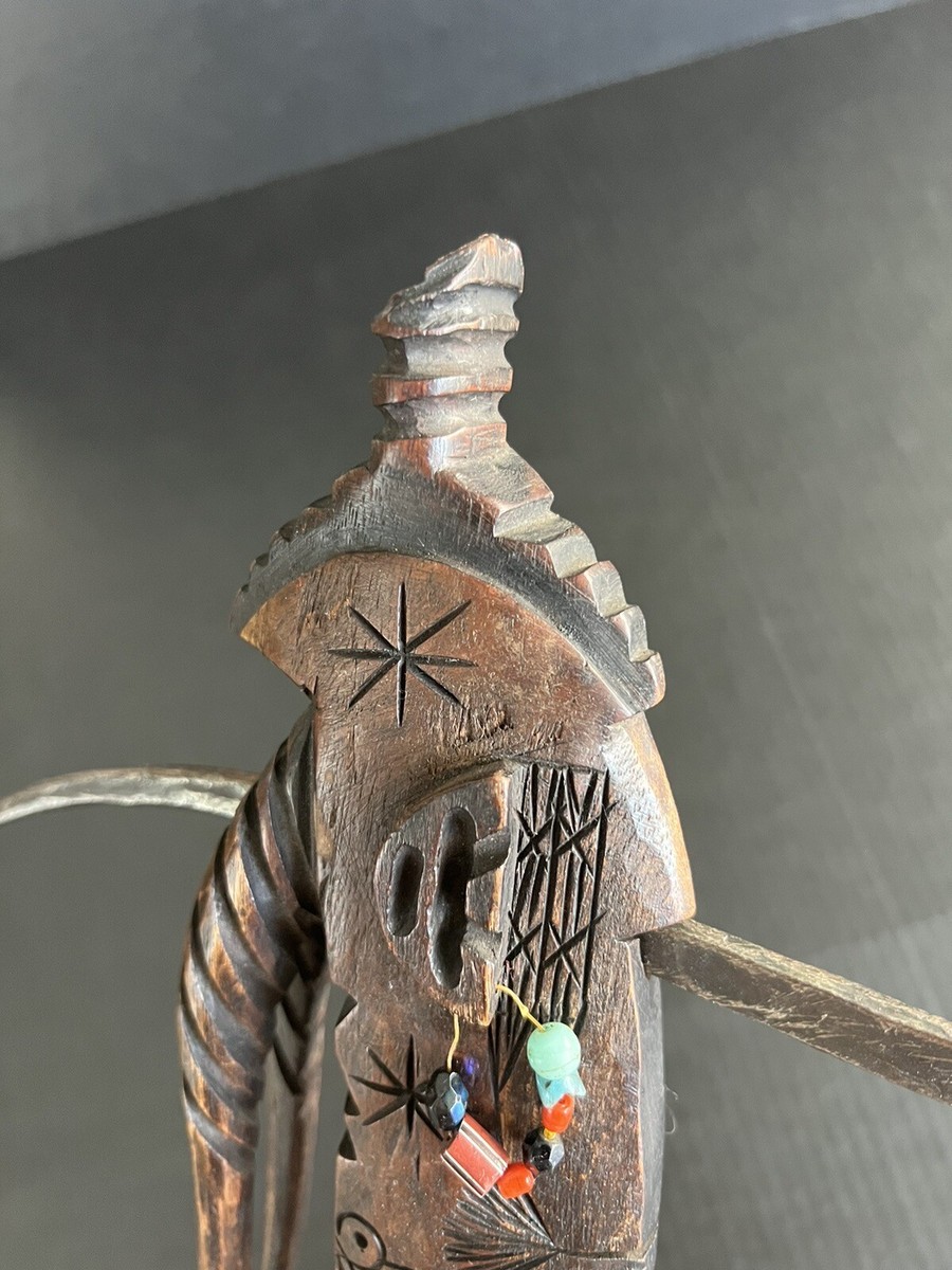 Carved Iron Tipped Staff