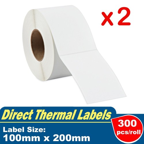 2x Direct Thermal Label Rolls 100 x 200mm DHL Aramex Startrack AusPOST ...
