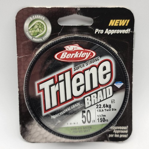 ⭐️ Berkley Trilene Braided Fishing Line 50lb Test 150yd Spool - Low-Vis ...