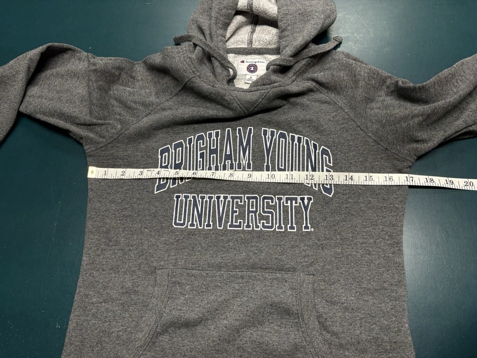 Brigham Young Cougars BYU Champion Gray Pullover Hoodie Size Small | eBay