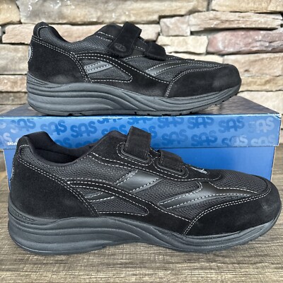 SAS Women Tour Mesh Leather Trim All Black Tripad Comfort Shoes Size 9. ...