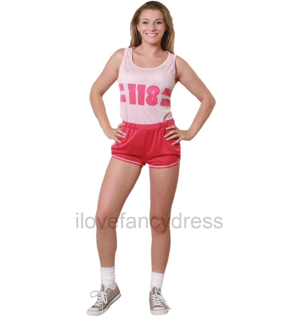 LADIES 118 118 COSTUME VEST AND SHORTS FUN RUN MARATHON FANCY DRESS ...