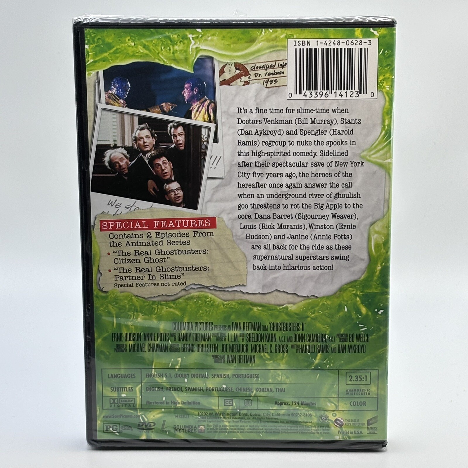 GHOSTBUSTERS 2 II - Dan Aykroyd Bill Murray DVD NEW/SEALED 43396141230 ...