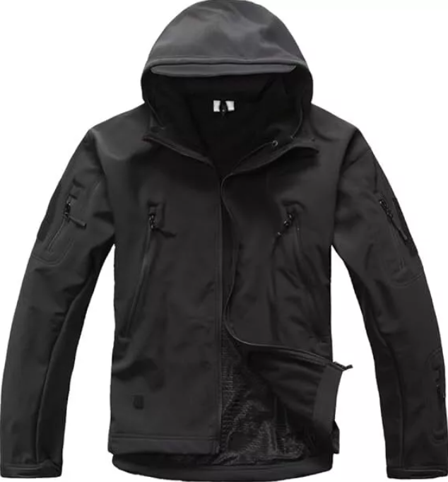 Men Tactical Jacket Soft Shell Waterproof Coat Fleece Lined Zip Up ...