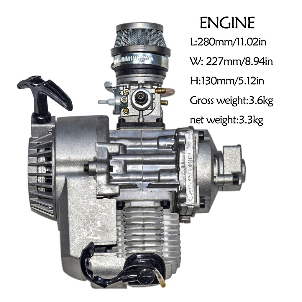49CC 50cc 2 Stroke Engine Motor T8F Mini Go Kart ATV Dirt Pocket Bike ...