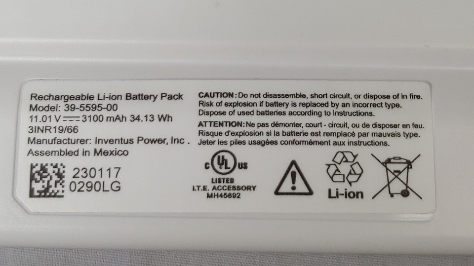 Bali & Graber Rechargeable 12V Battery Pack 39-5595-00 - White 3100mAh ...