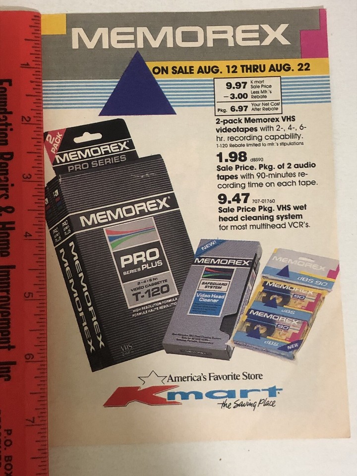 1983 Kmart Memorex Tapes Print Ad Advertisement Vintage pa1 | eBay