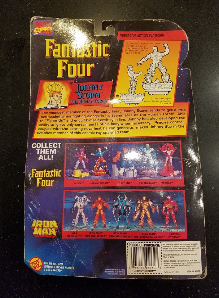 Vintage Marvel Comics Fantastic 4 Human Torch - Firestorm Action Platform #45132 | eBay