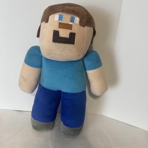 Mojang Studios Minecraft Steve Plush Toy 13” Stuffed Doll Figure Jinx ...