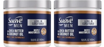 2x Suave Men Leave In Conditioner With Shea Butter & Coconut Oil 13.5 ...