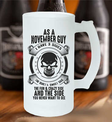 FROSTED BEER STEIN / NOVEMBER GUY BIRTHDAY | eBay Australia