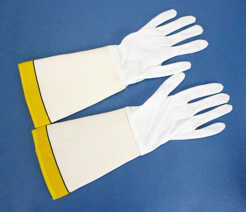 Genuine Power Rangers Gloves Wild Force Child Costume White Yellow ...