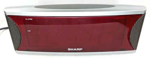 Sharp SPC033 Red LED Digital Alarm Clock Vintage Tech | eBay