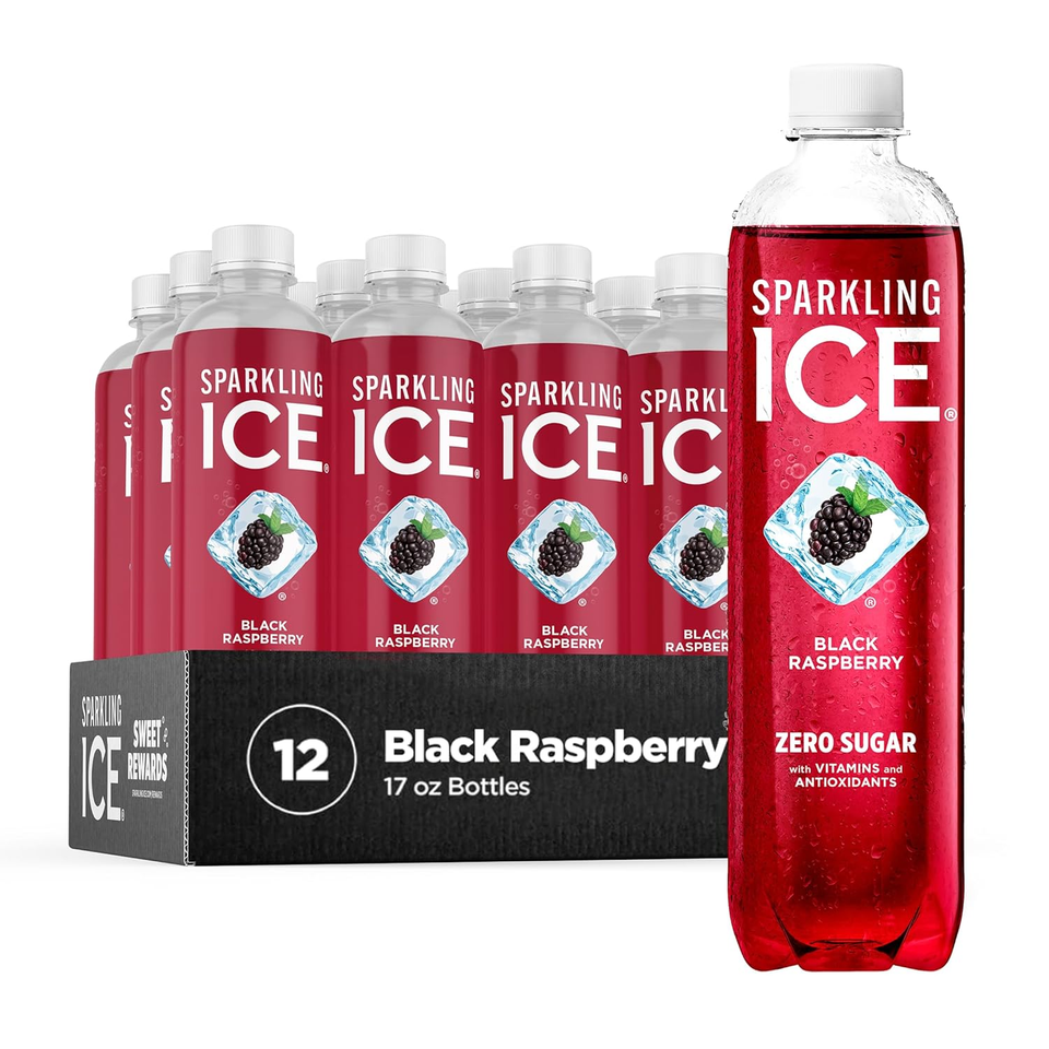 Sparkling Ice, Black Raspberry Sparkling Water, Zero Sugar Flavored ...