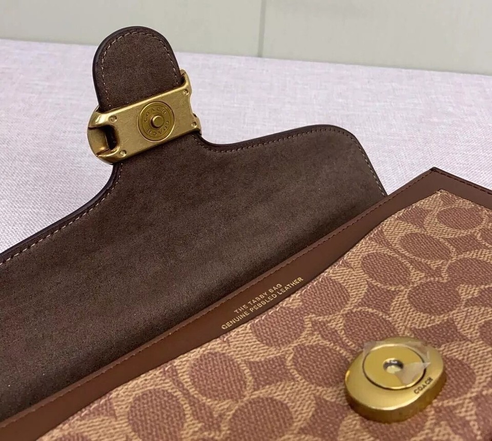 COACH Tabby 26 Shoulder Bag Signature Maple C1032 Outlet New | eBay