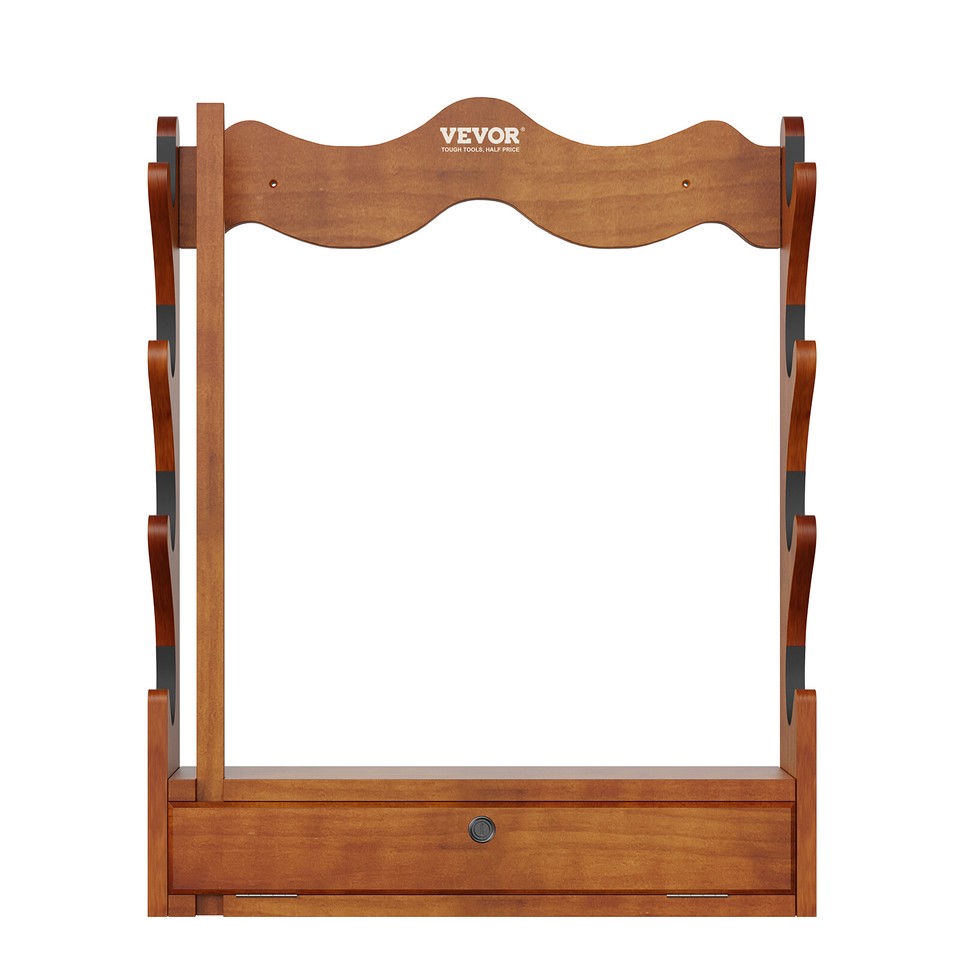 VEVOE Gun Rack 4-Slot Wood Gun Rack Wall Mount Gun Display Rack holds 4 ...