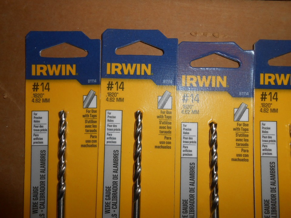 Irwin Hanson Wire Gauge Drill Bits. #2, 6, 13, 14, 15, 18,21, 22, 23 ...