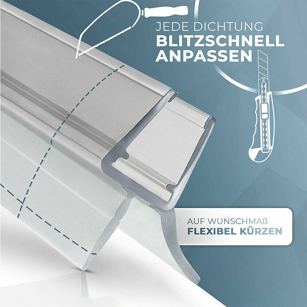 Duschdichtung für 6mm 5mm 4mm Glas Wasserabweiser Duschprofil ...