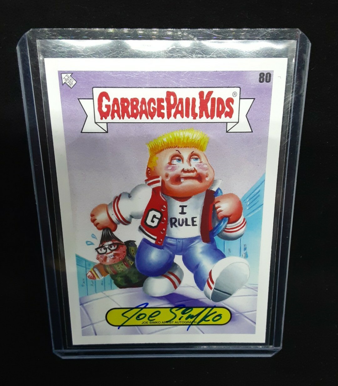 Garbage Pail Kids Late To School AUTOGRAPH lot of 4 Smokin Joe & Simko ...
