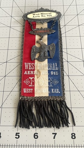 Antique AERIE No 918 Fraternal Order of Eagles Member Badge - West ...