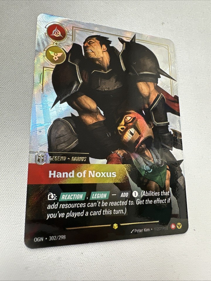 Darius - Hand of Noxus OGN 302/298 Overnumbered Riftbound League of ...